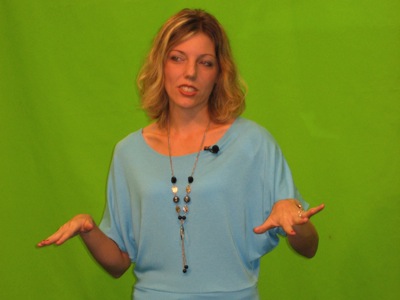 Ruth presenting the TV show – Reutter's Life in Japan